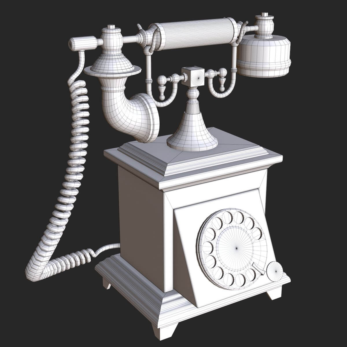 Old Antique Phone - 3D Model by MovART