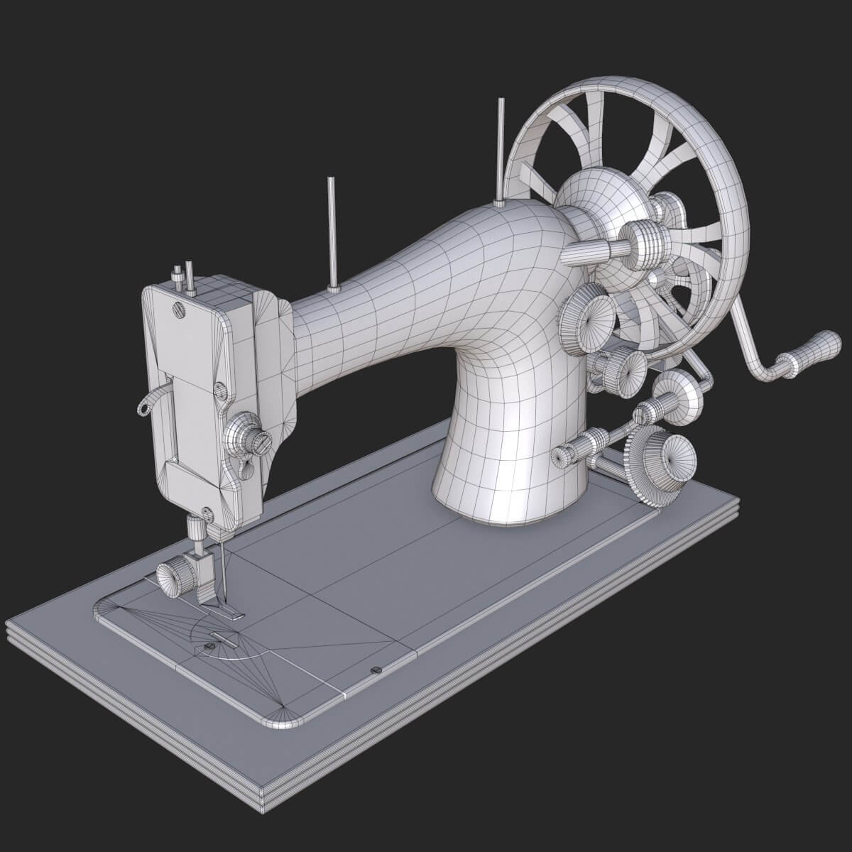 Old Antique Sewing Machine - 3D Model by MovART