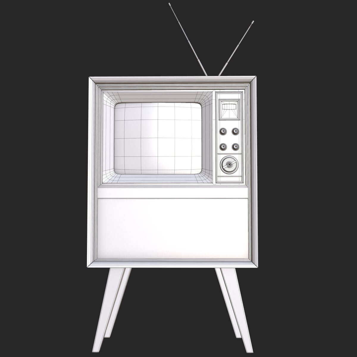 Retro Vintage TV - 3D Model by MovART