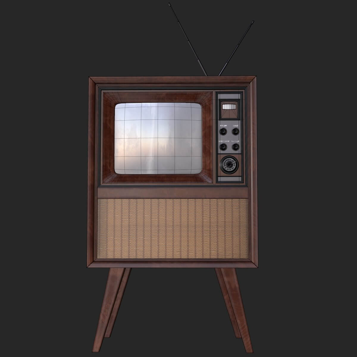 Retro Vintage TV - 3D Model by MovART