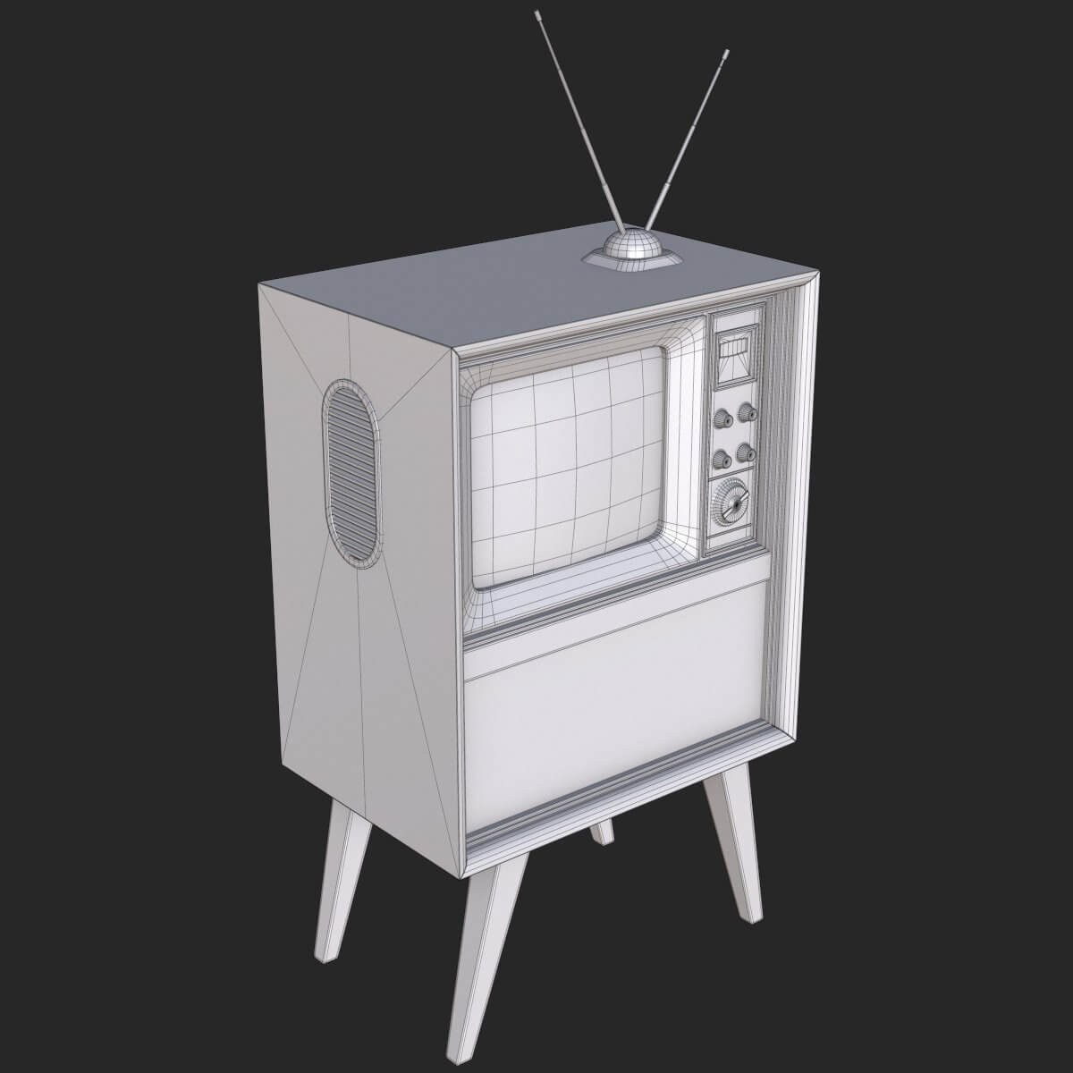 Retro Vintage TV - 3D Model by MovART