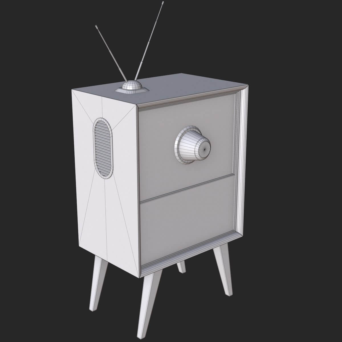 Retro Vintage TV - 3D Model by MovART