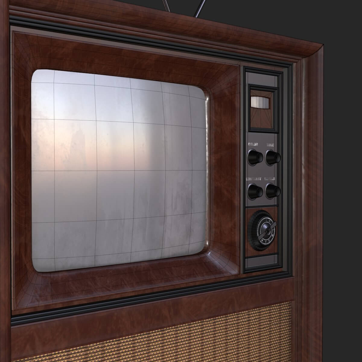 Retro Vintage TV - 3D Model by MovART