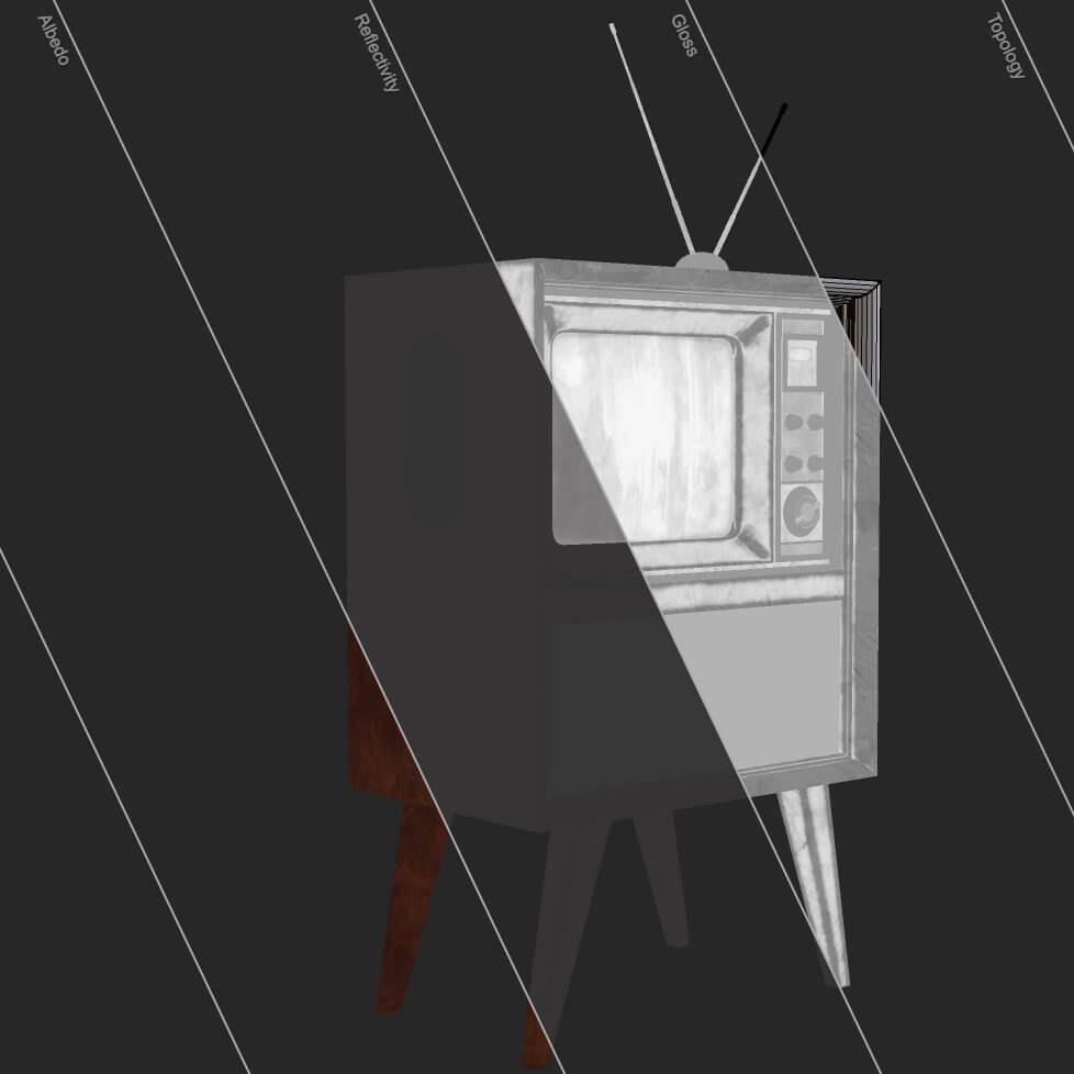 Retro Vintage TV - 3D Model by MovART