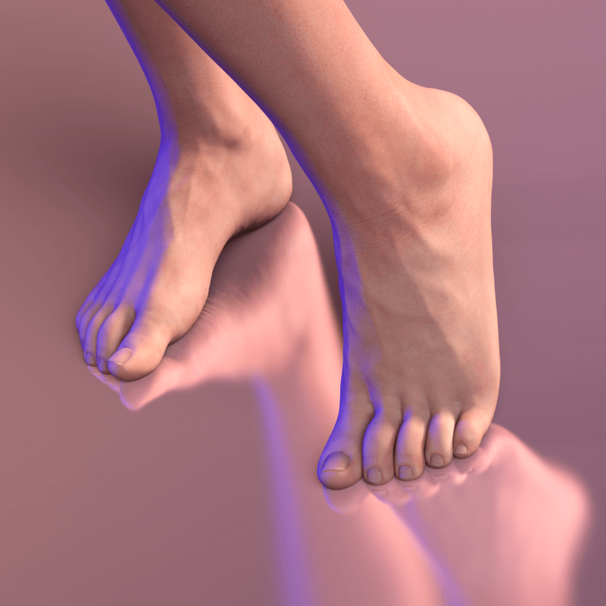 Feet 3D Render, Digital Art by MoxiePop