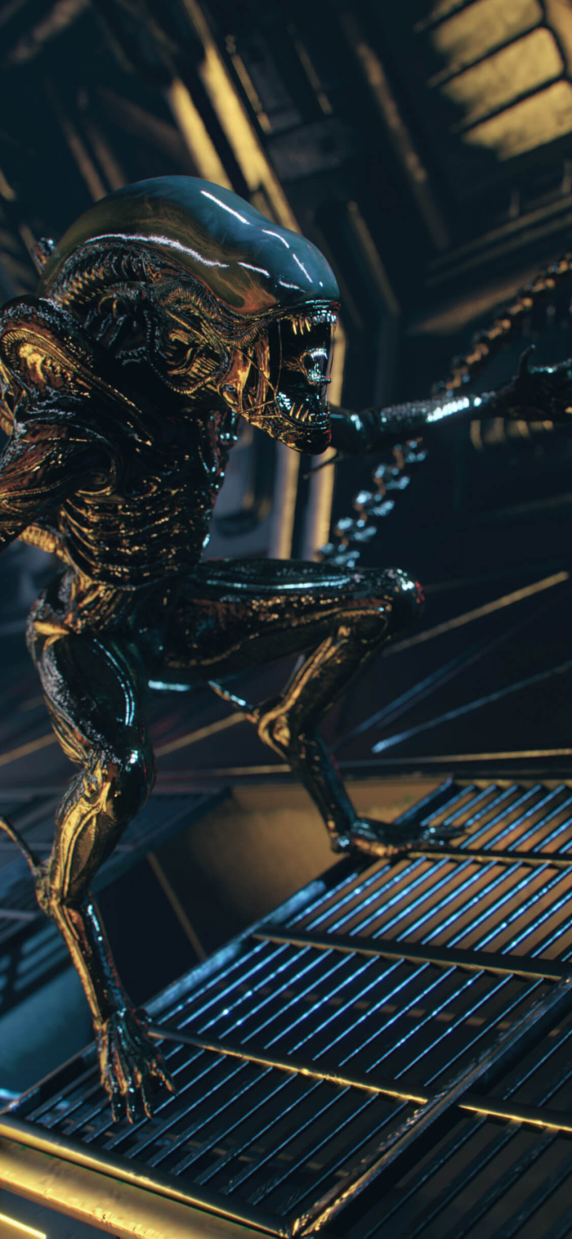 Xenomorph Attack 3D Desktop HD Wallpaper