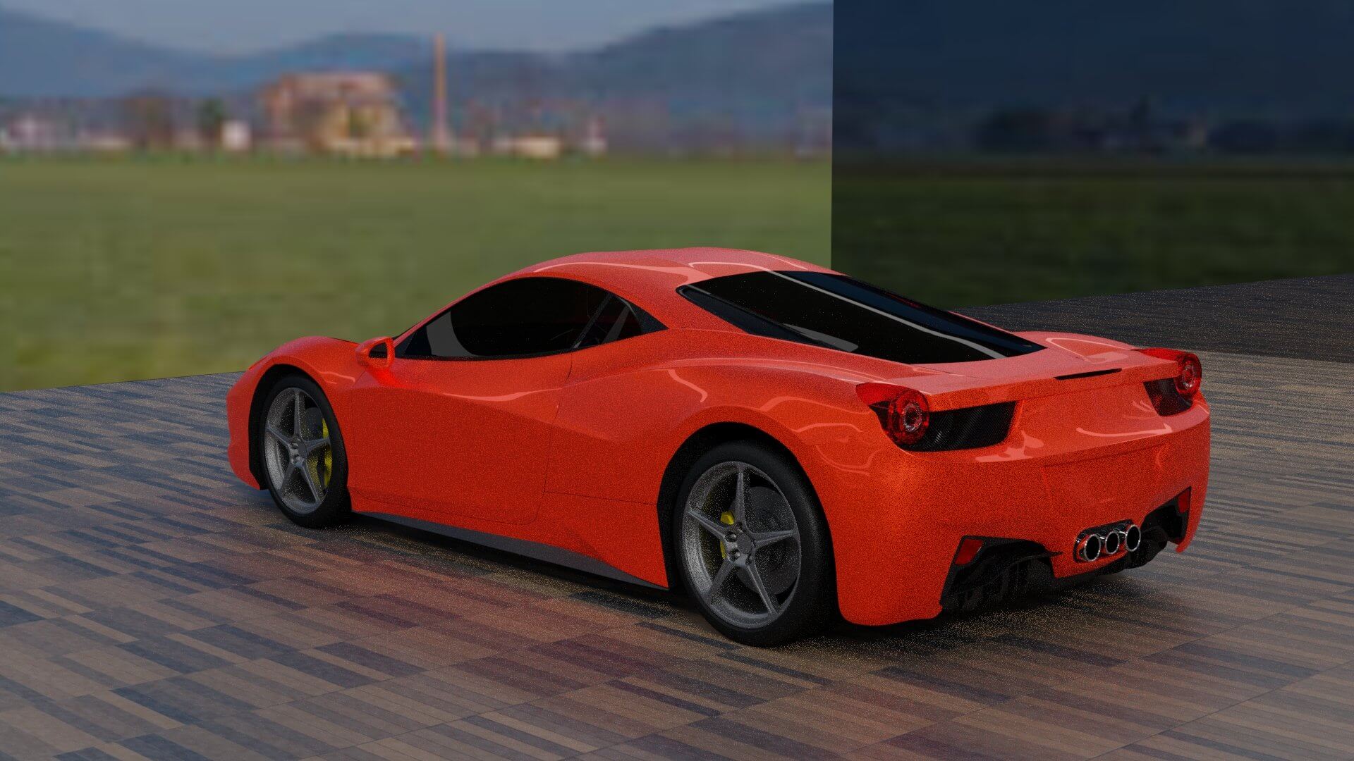 ferrari 458 italia 3D Render, Digital Art by Mpho