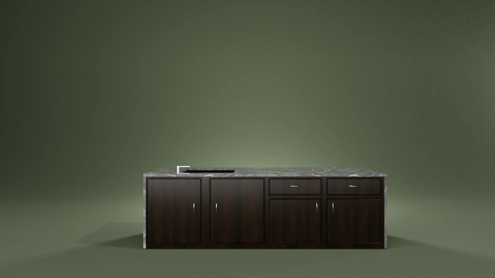 Kitchen Cabinet - 3D Model by Mpho