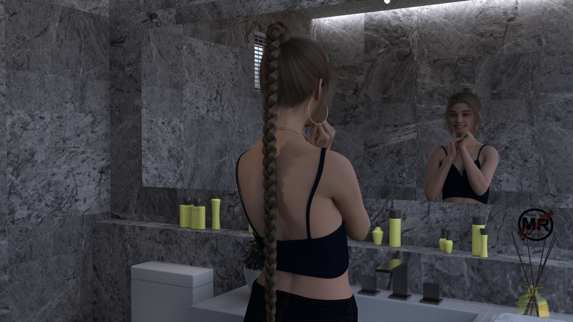 mirror talks 3D Render, Digital Art by MR3Design