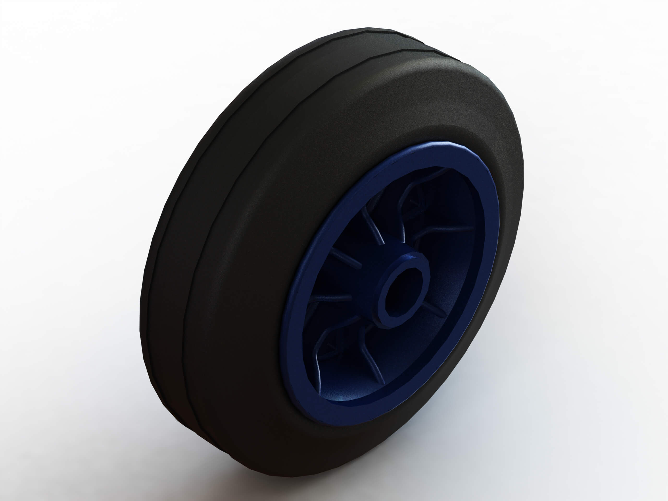 100mm Solid Plastic Caster Wheel - 3D Model by MRAnyCAD
