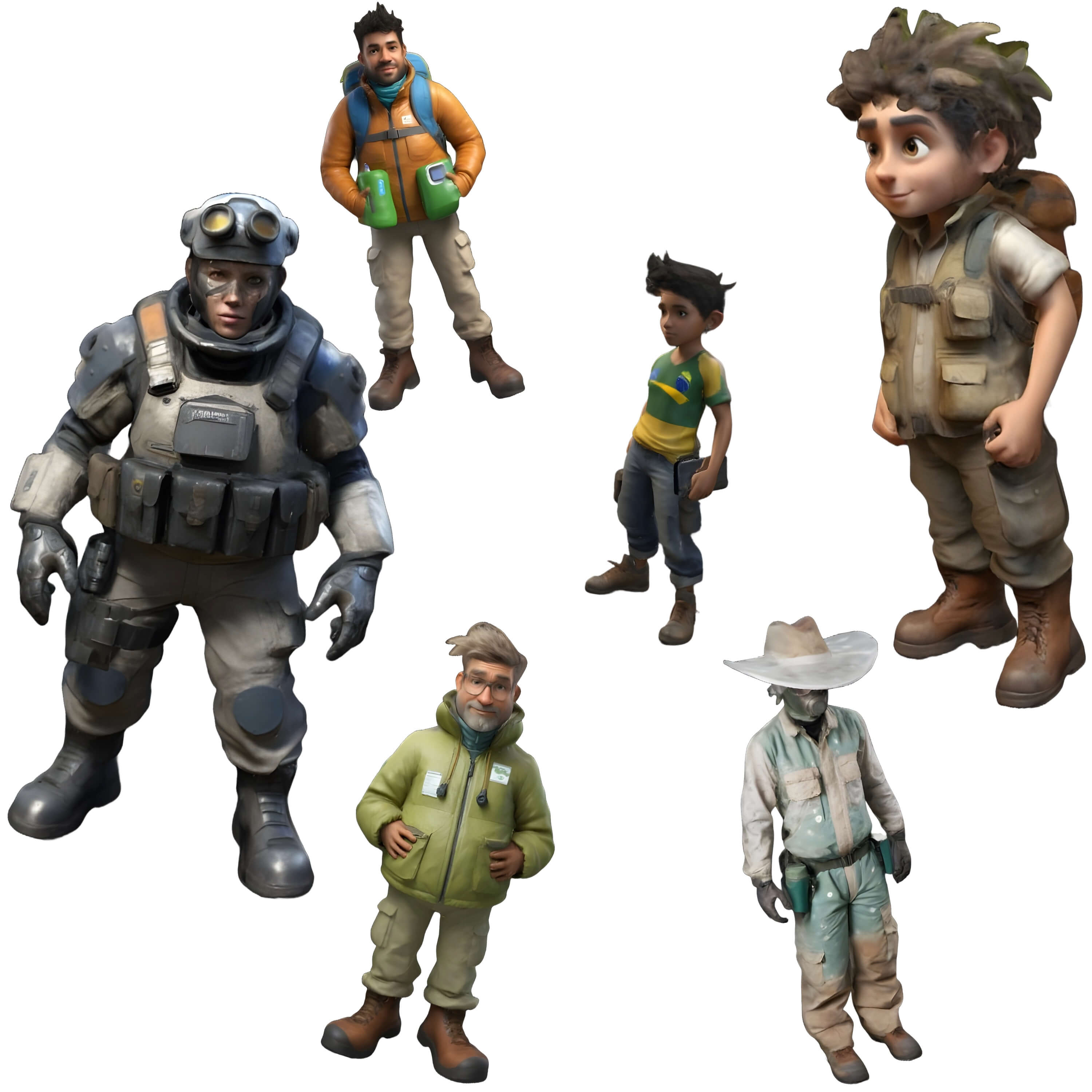 Adventure Character Collection - 3D Model by MRAnyCAD