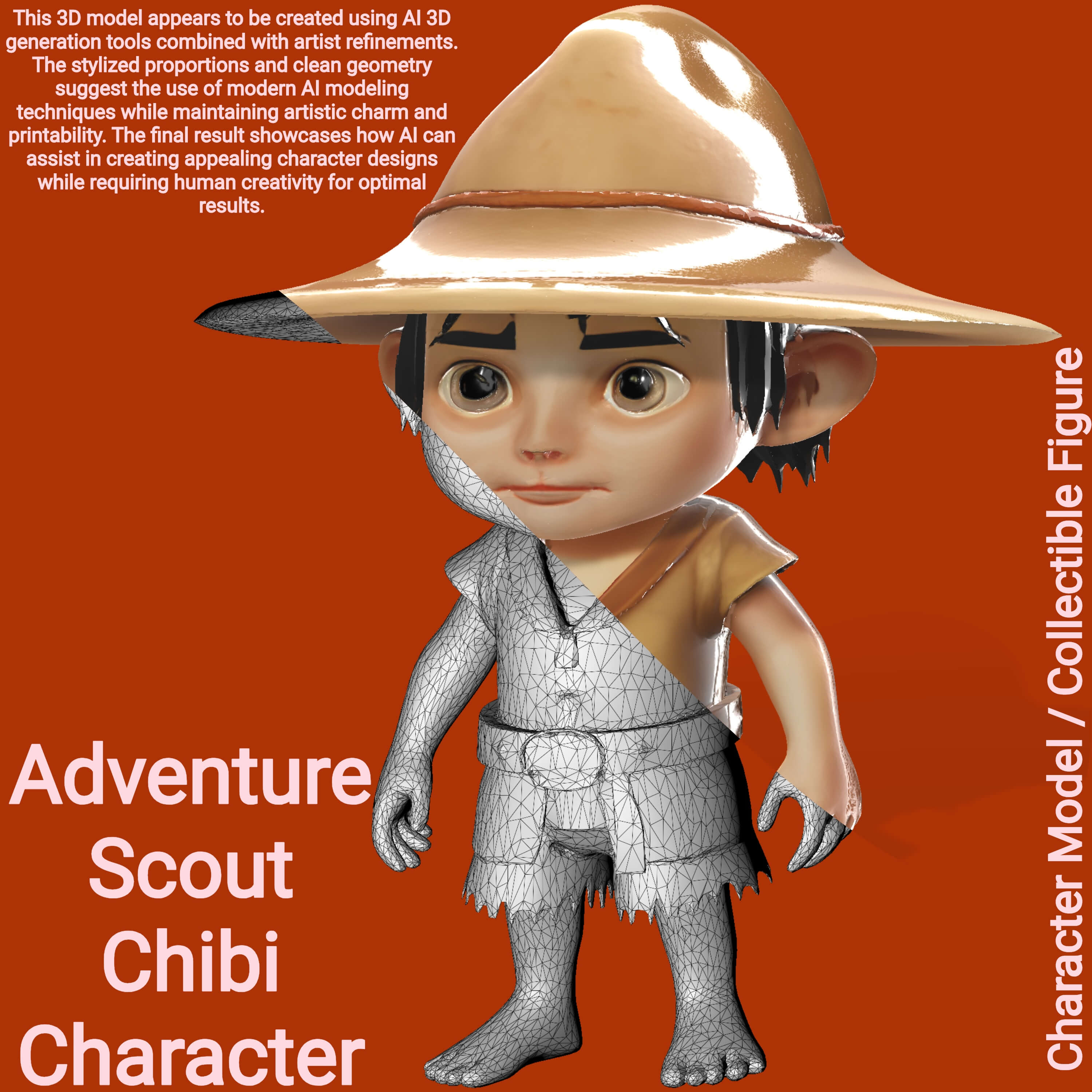 Adventure Scout Chibi Character - Free 3D Model by MRAnyCAD