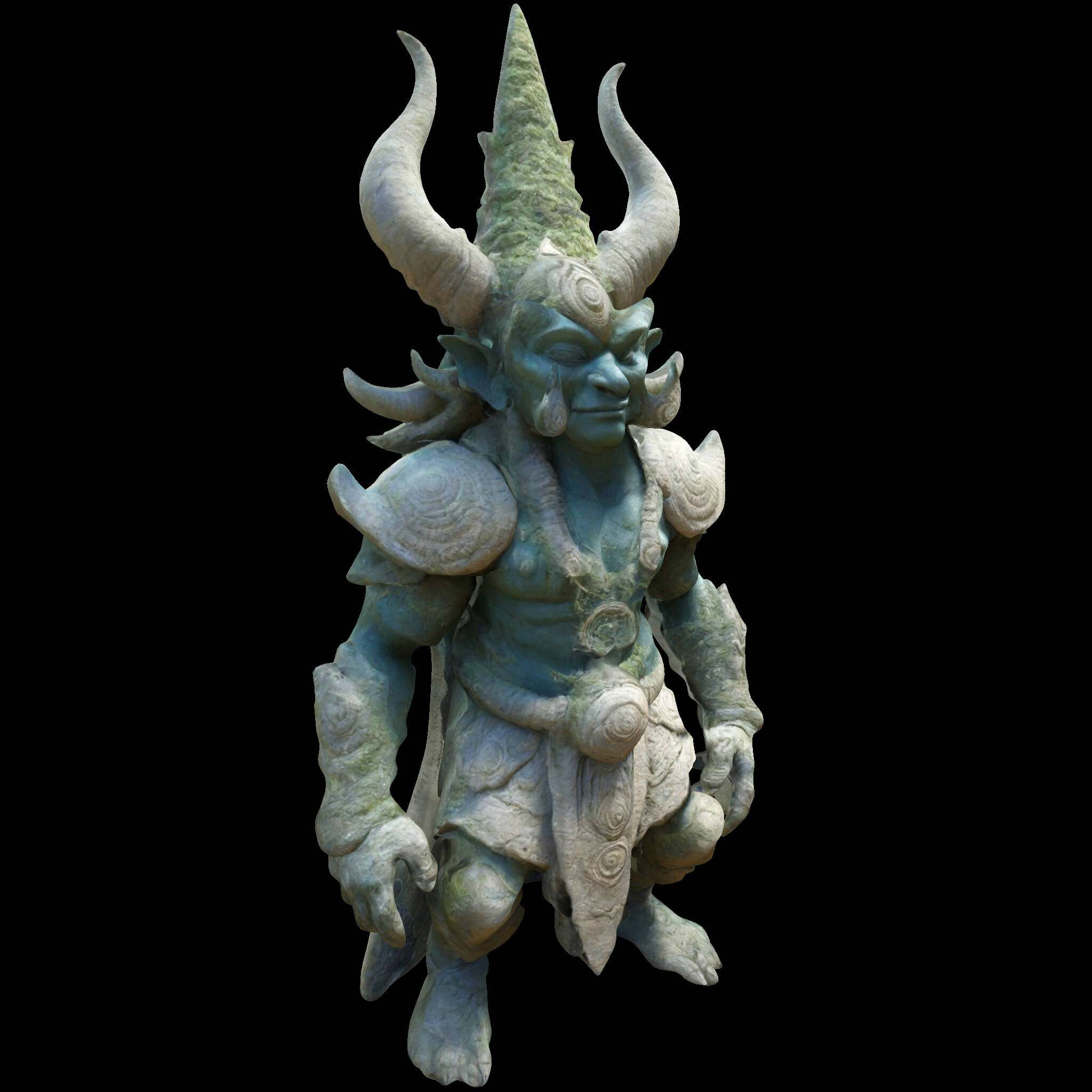 Ancient Demon Guardian Statue - 3D Model by MRAnyCAD