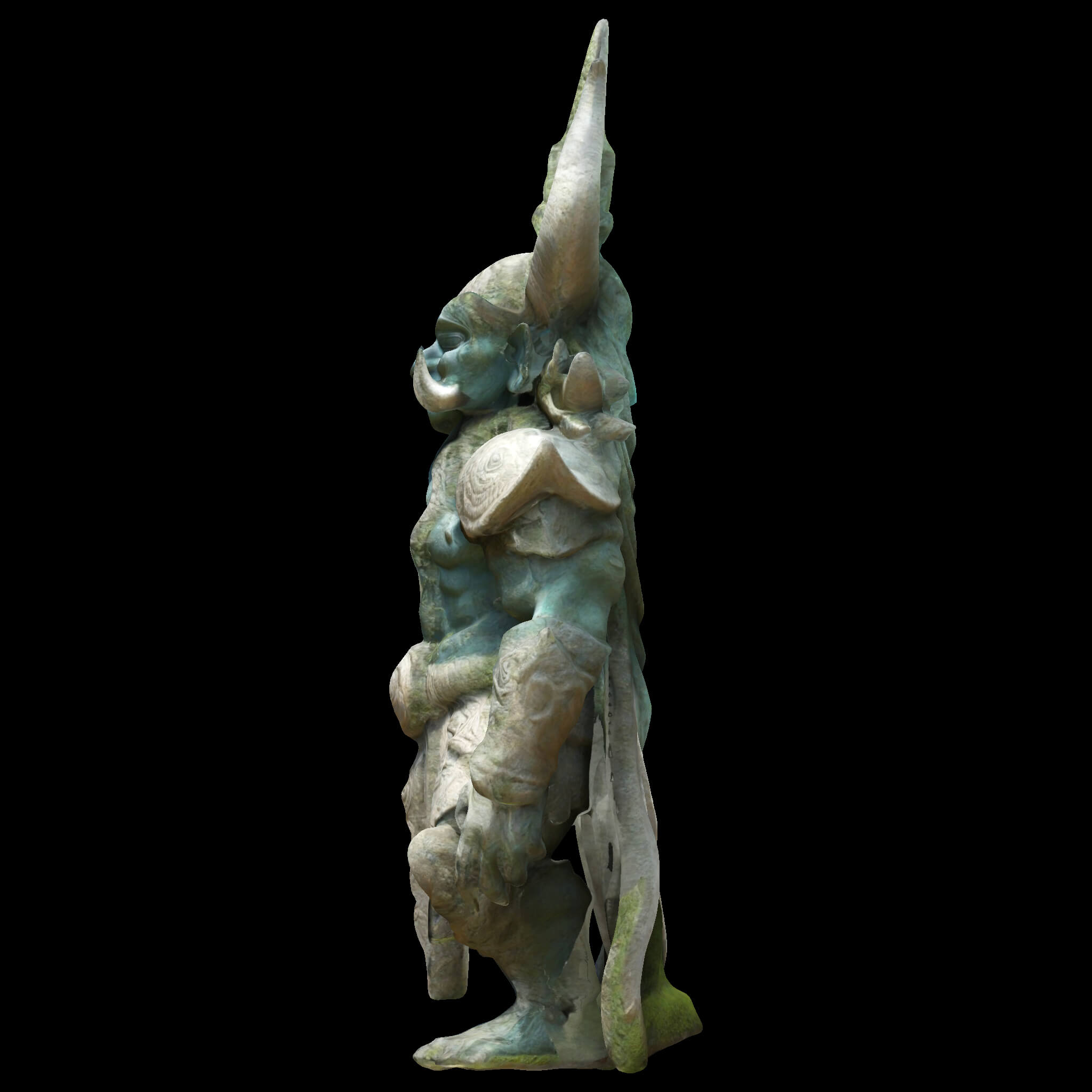 Ancient Demon Guardian Statue - 3D Model by MRAnyCAD