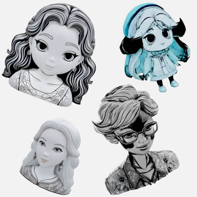 Anime Character Busts Collection - Decorative Series 3D Model by MRAnyCAD