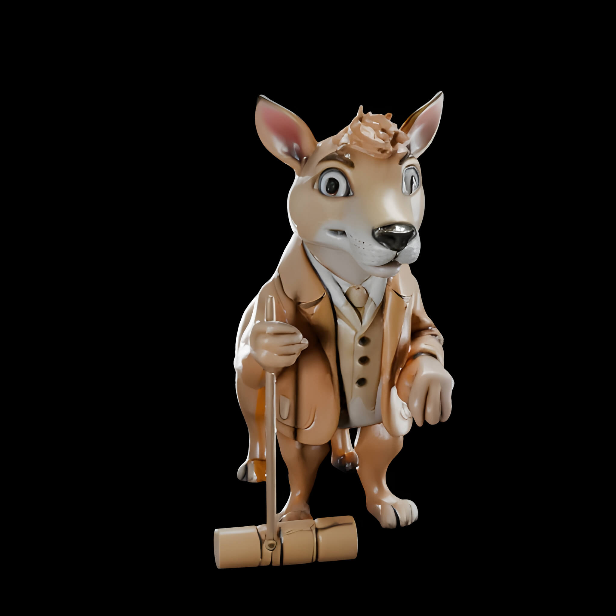 Anthropomorphic Animal Figurines Collection - 3D Model by MRAnyCAD