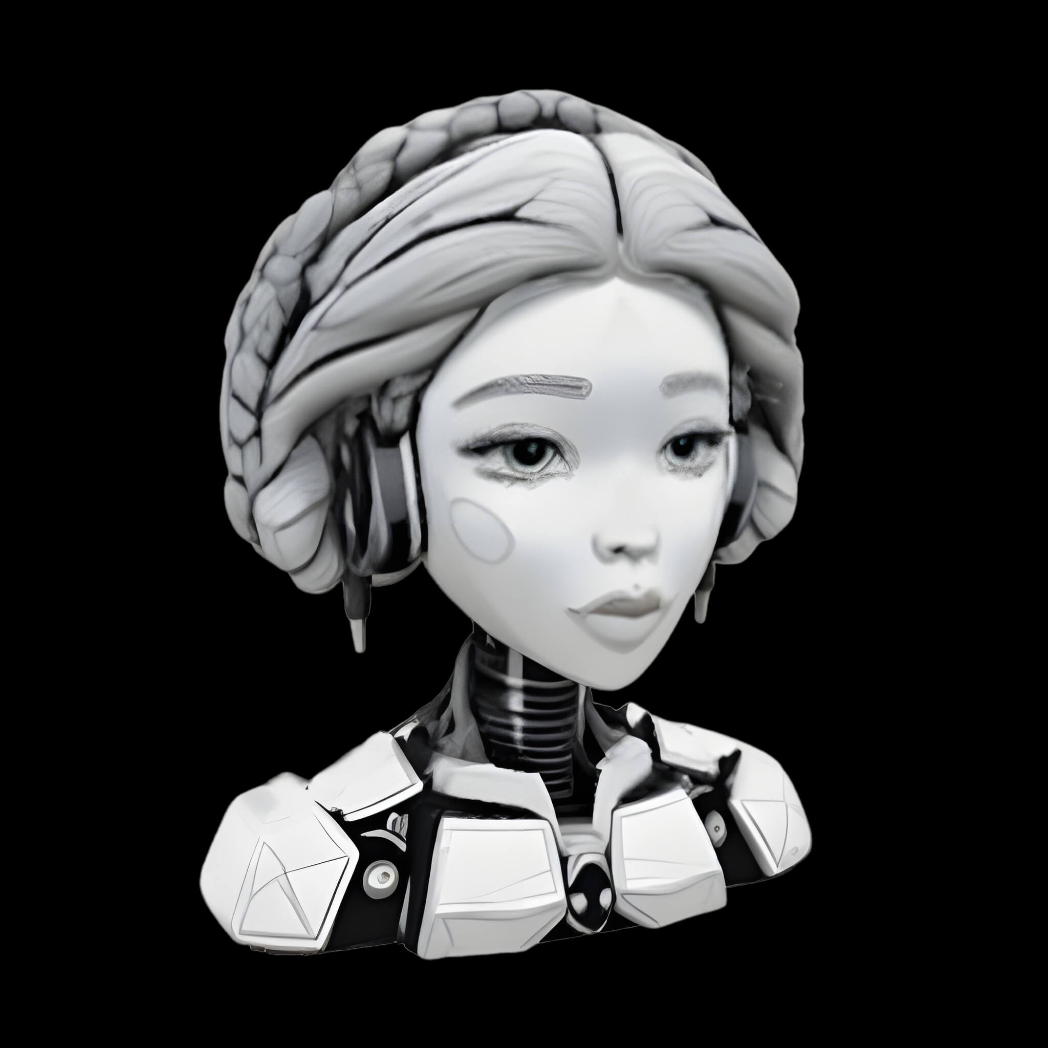 Astrodroid Girl Bust Collection - 3D Model by MRAnyCAD