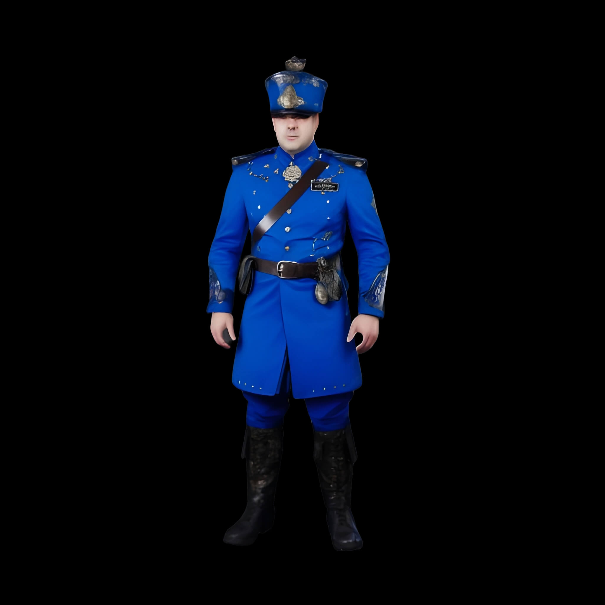 Blue Uniform Character Collection - 3D Model by MRAnyCAD