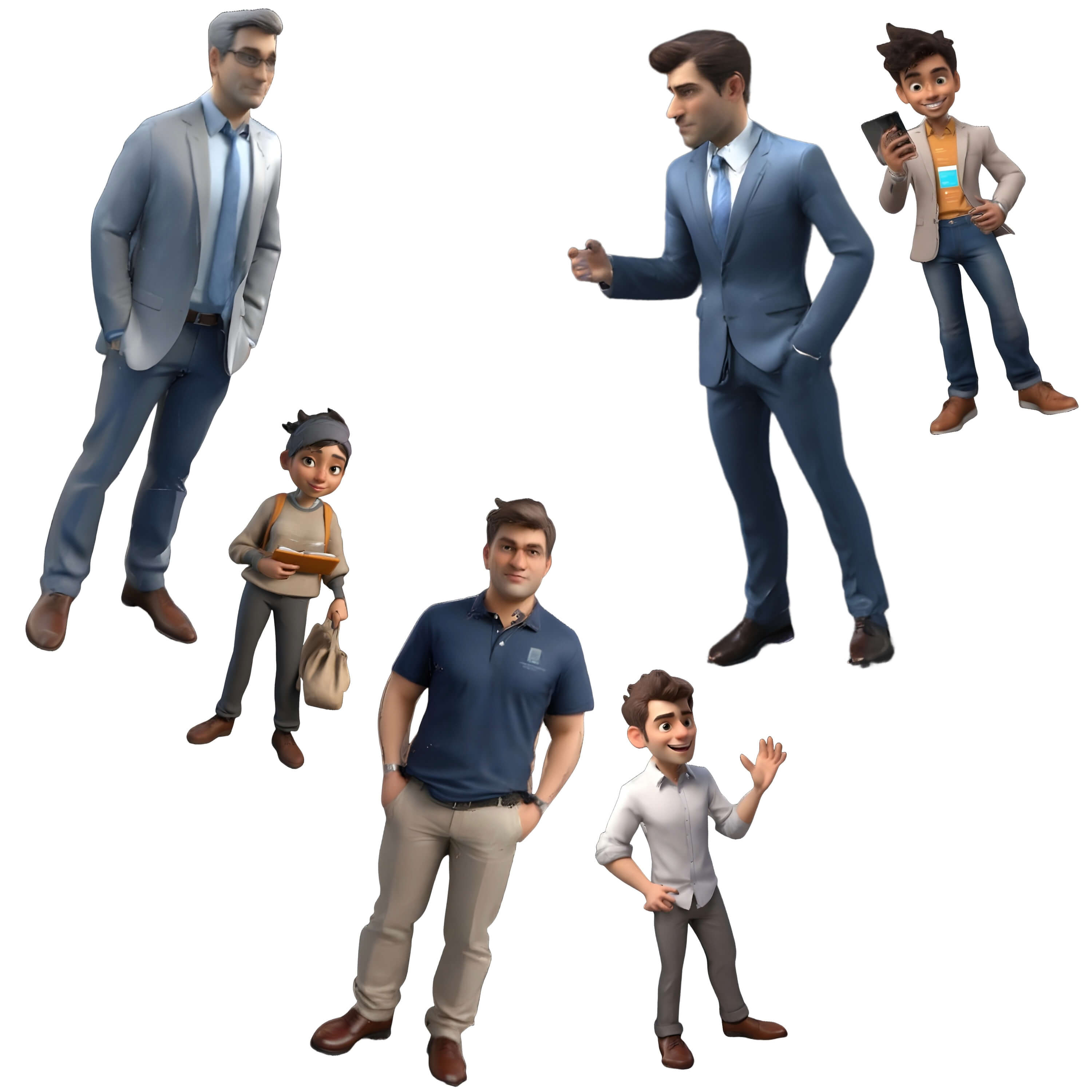 Business & Casual Character Model Collection by MRAnyCAD