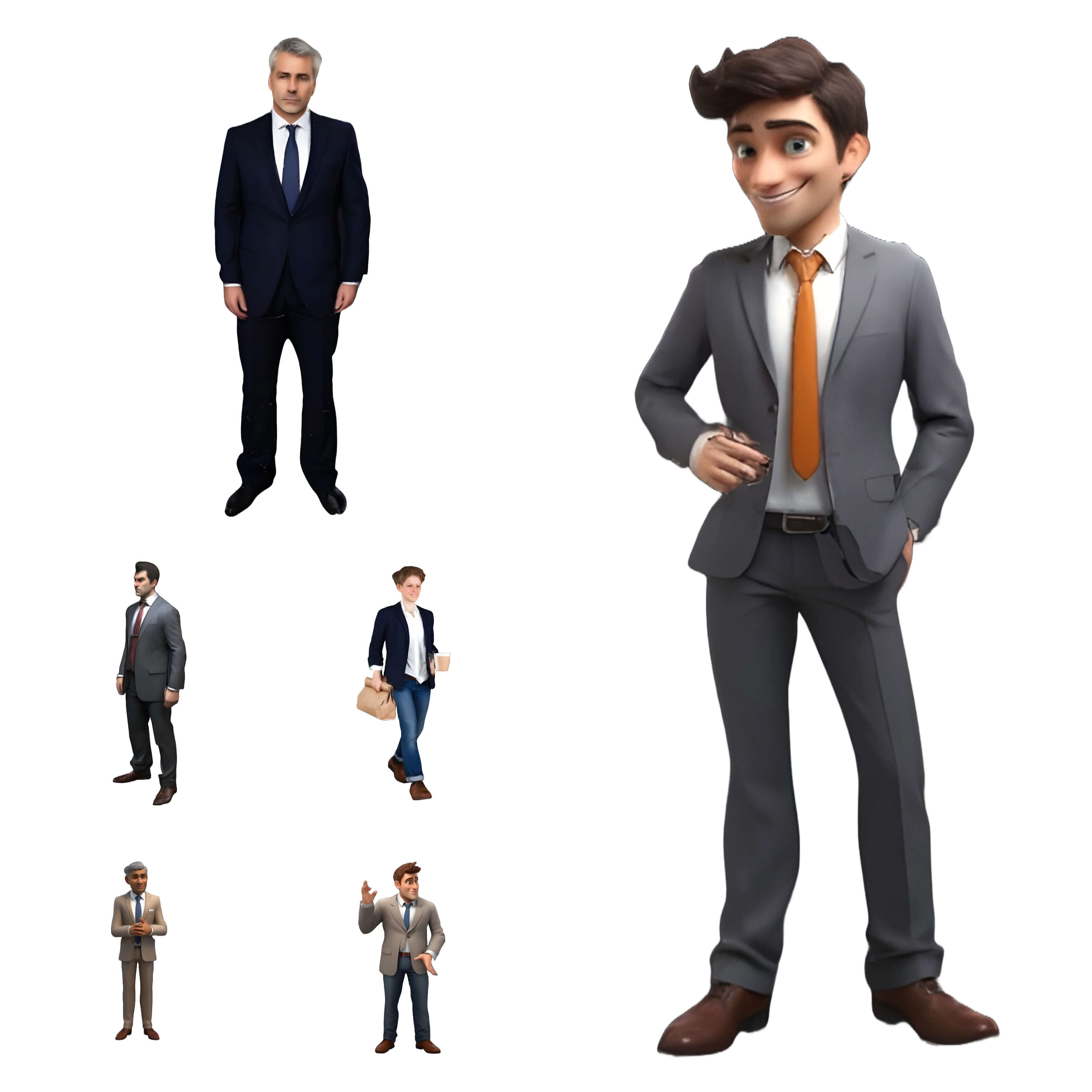 Business Professional Character Pack - 3D Model by MRAnyCAD
