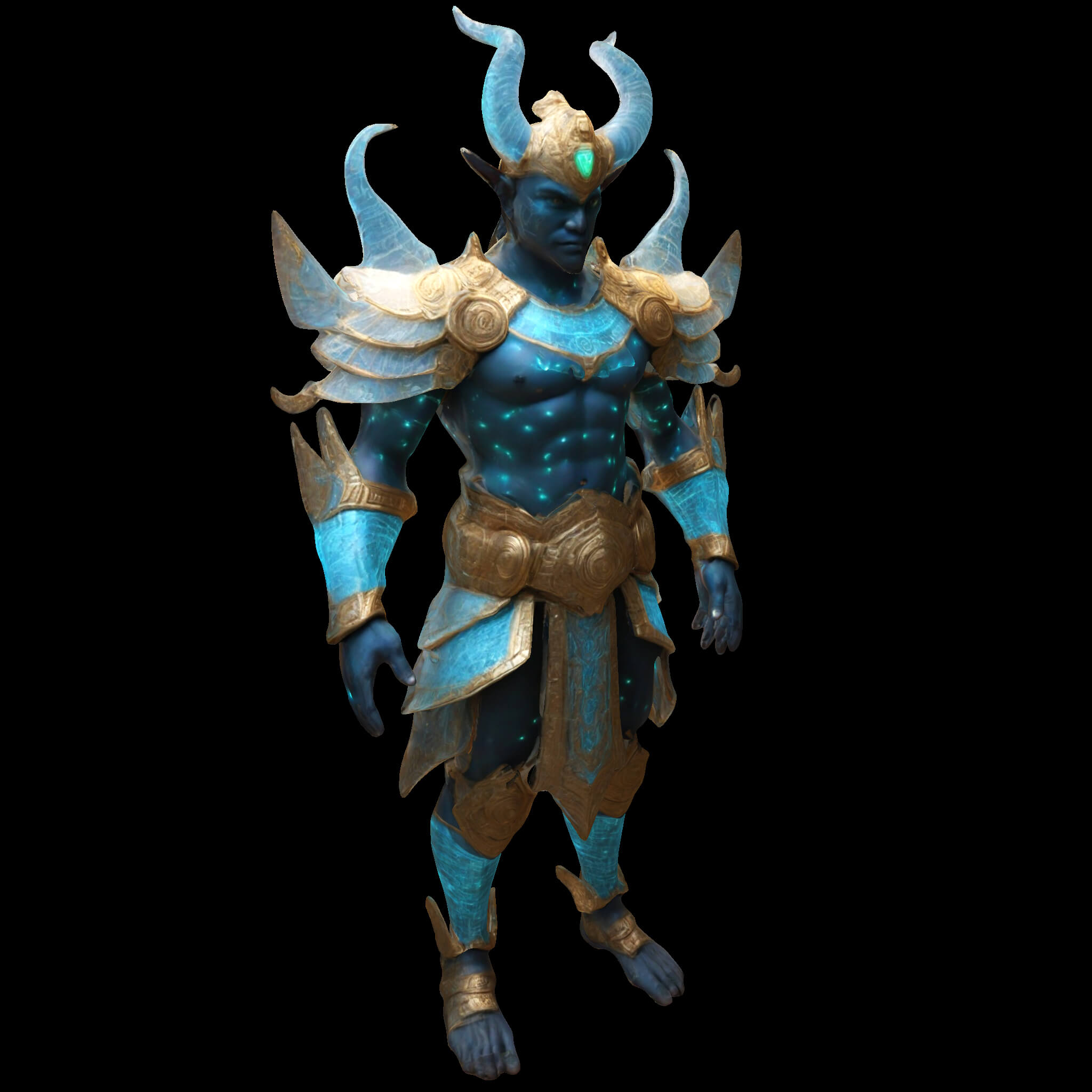 Celestial Guardian Warrior Figure - 3D Model by MRAnyCAD
