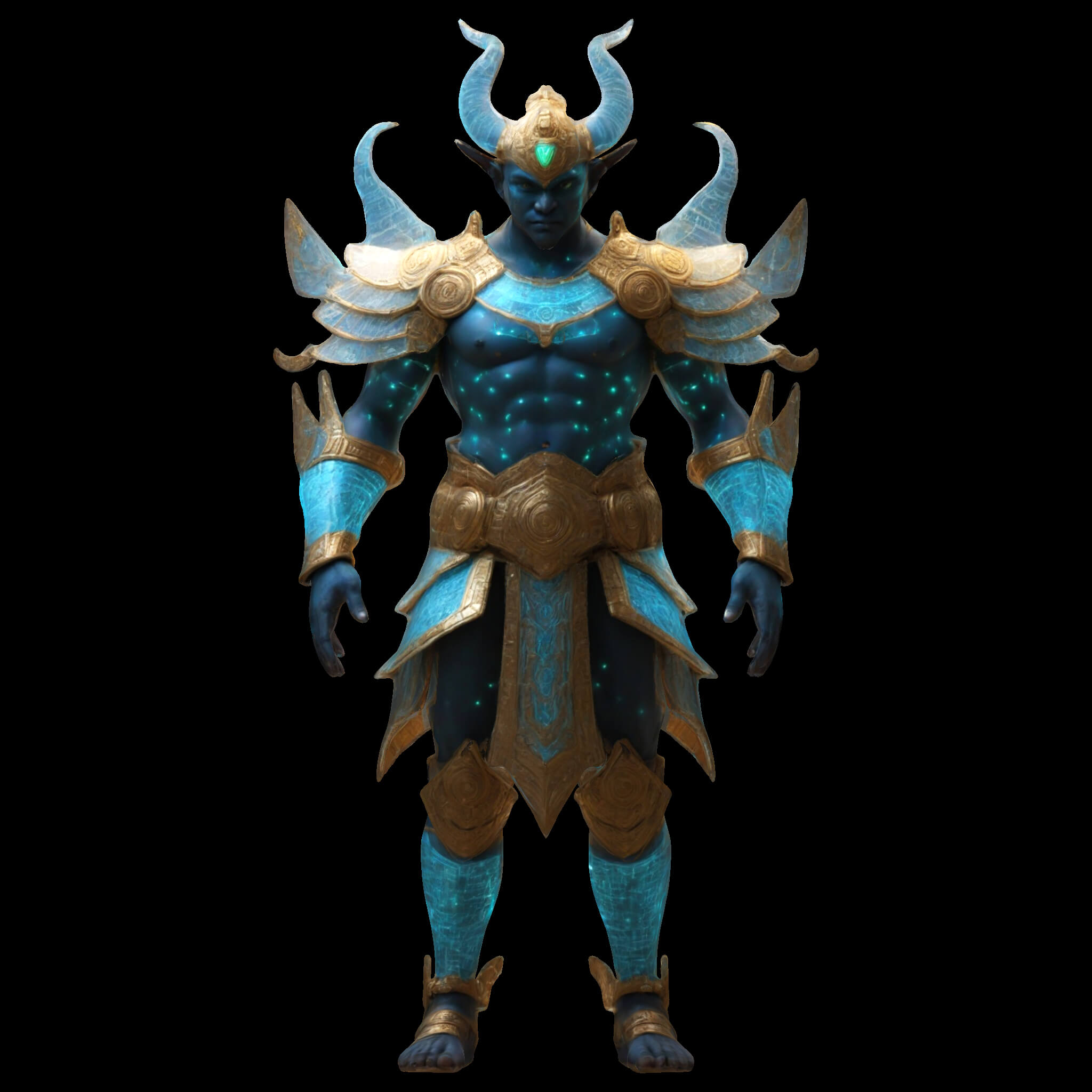 Celestial Guardian Warrior Figure - 3D Model by MRAnyCAD