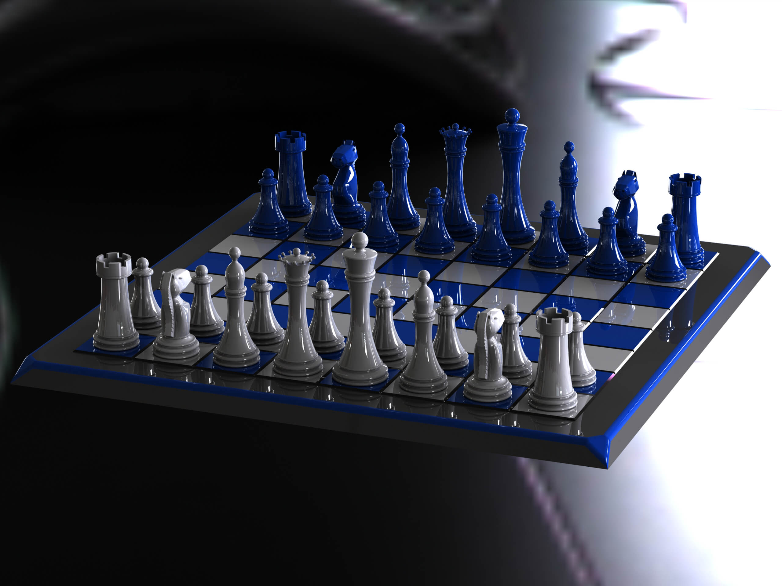 Chess Board Complete Set - 3D Model by MRAnyCAD