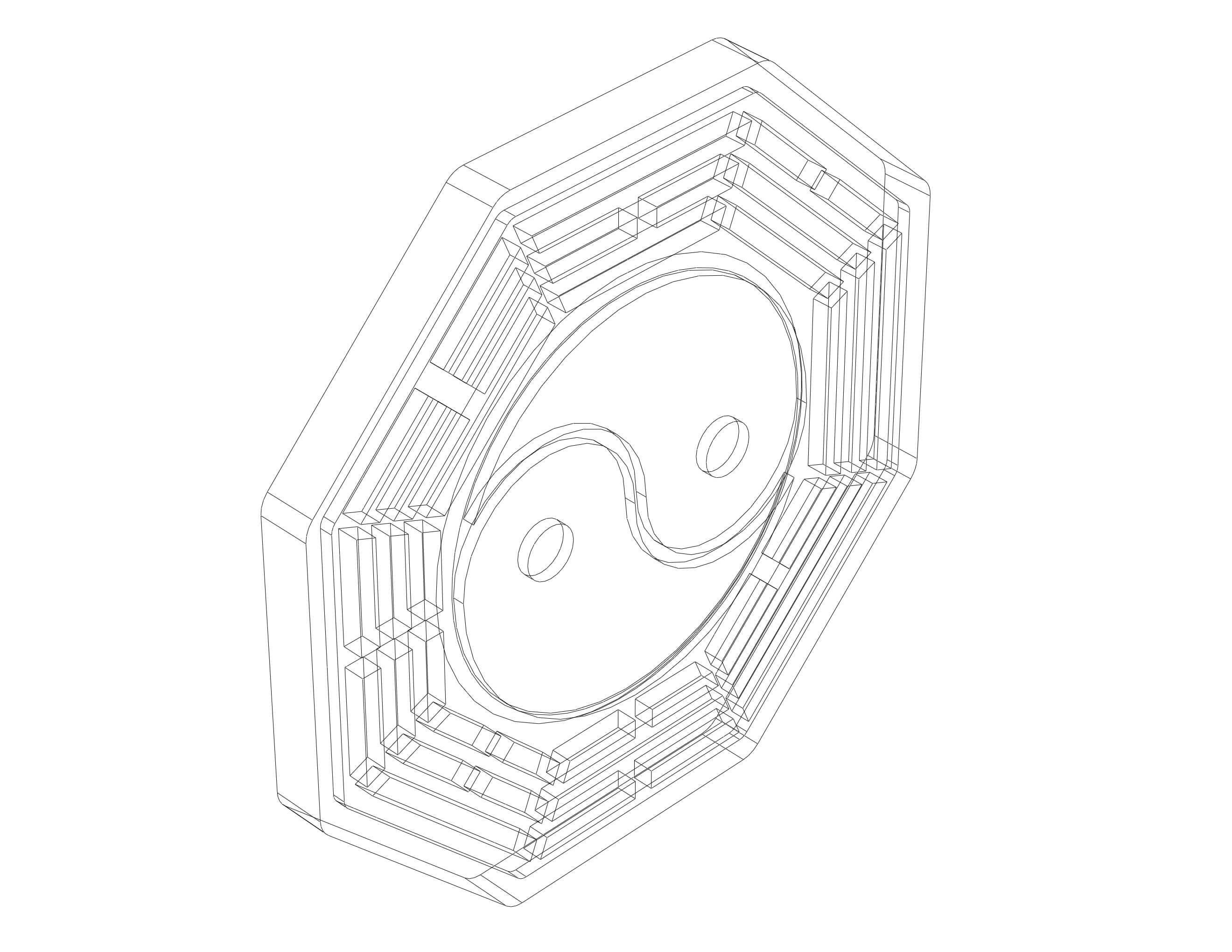 Chinese Taiji and Bagu - 3D Model by MRAnyCAD