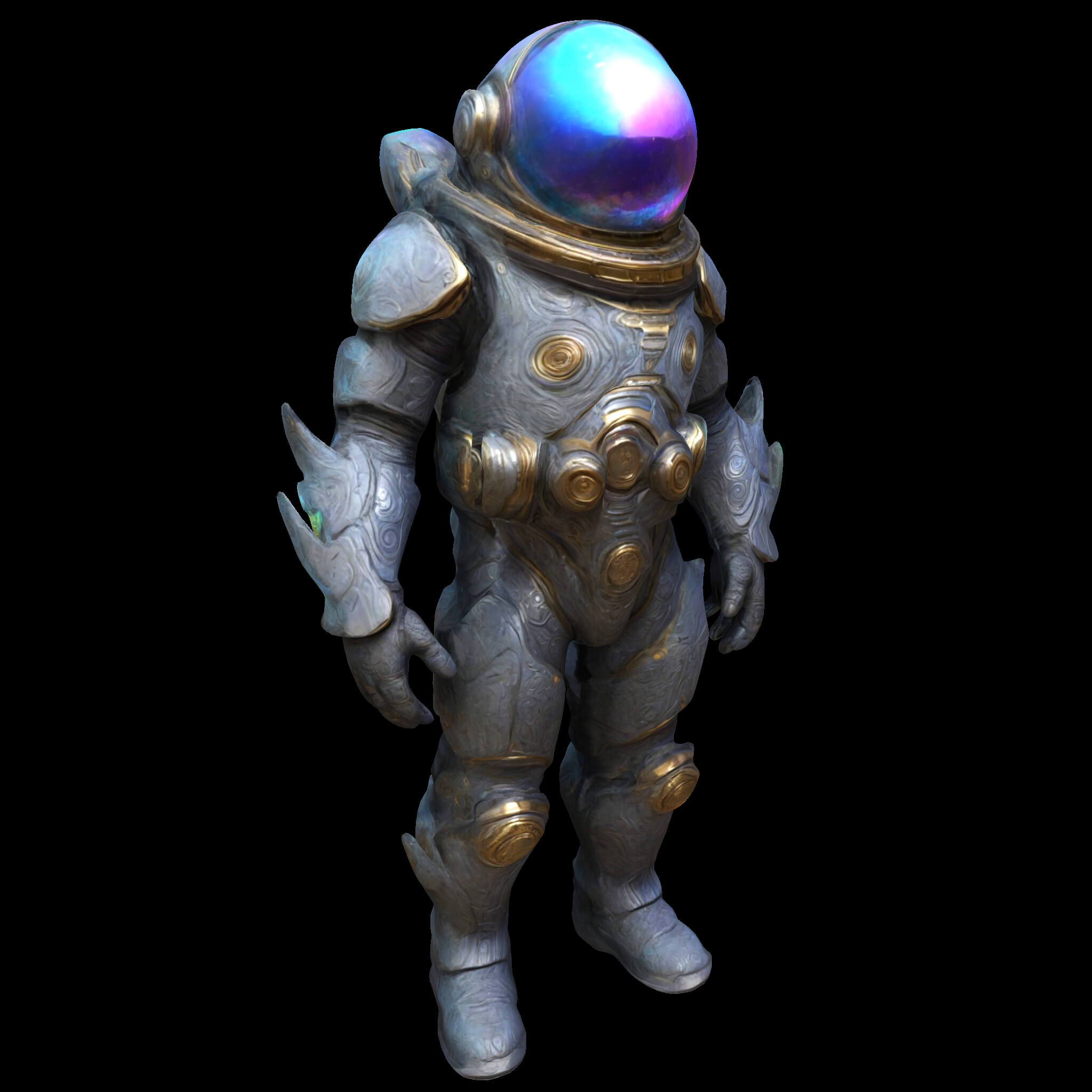 Cosmic Guardian: Iridescent Voyager - 3D Model by MRAnyCAD