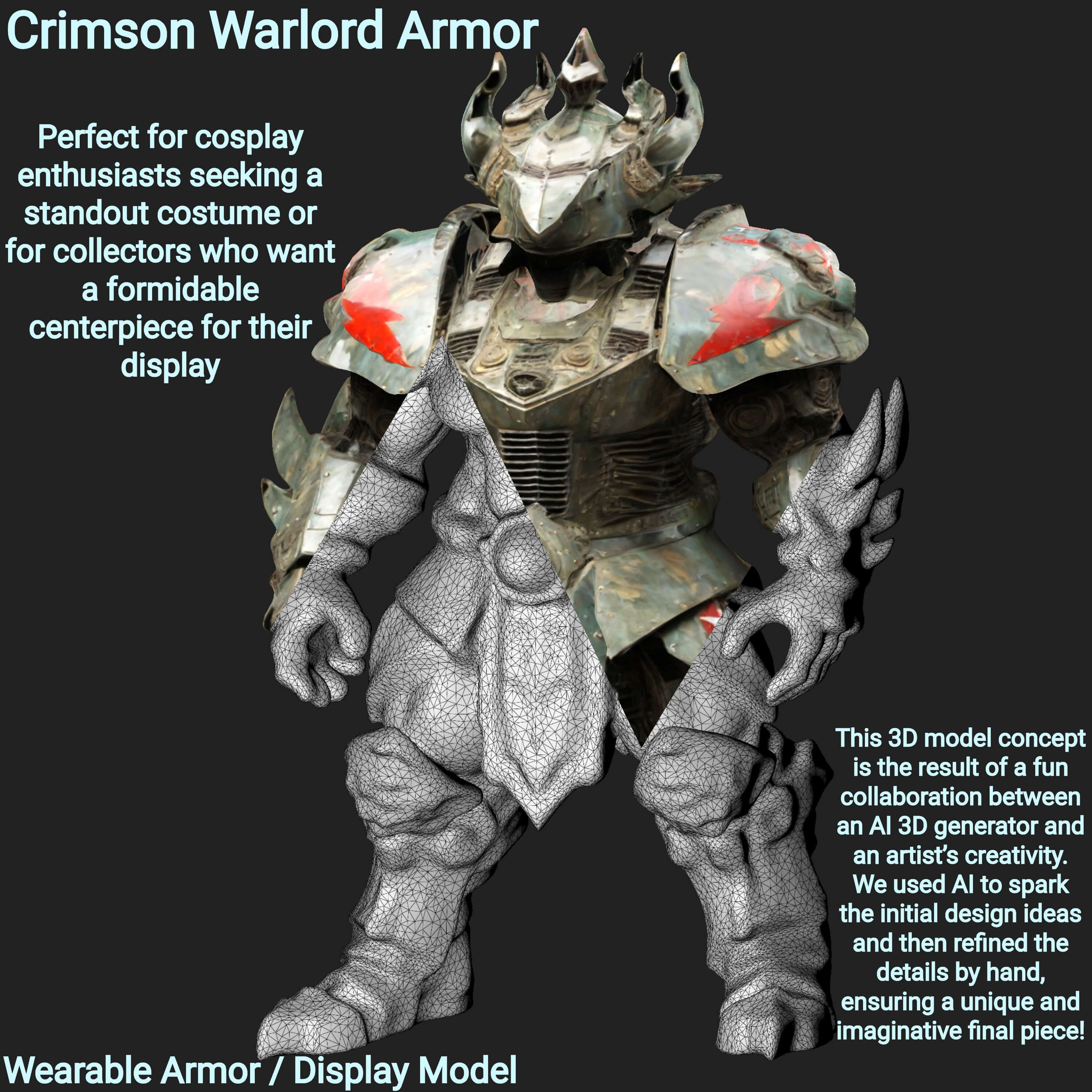 Crimson Warlord Armor - 3D Model by MRAnyCAD