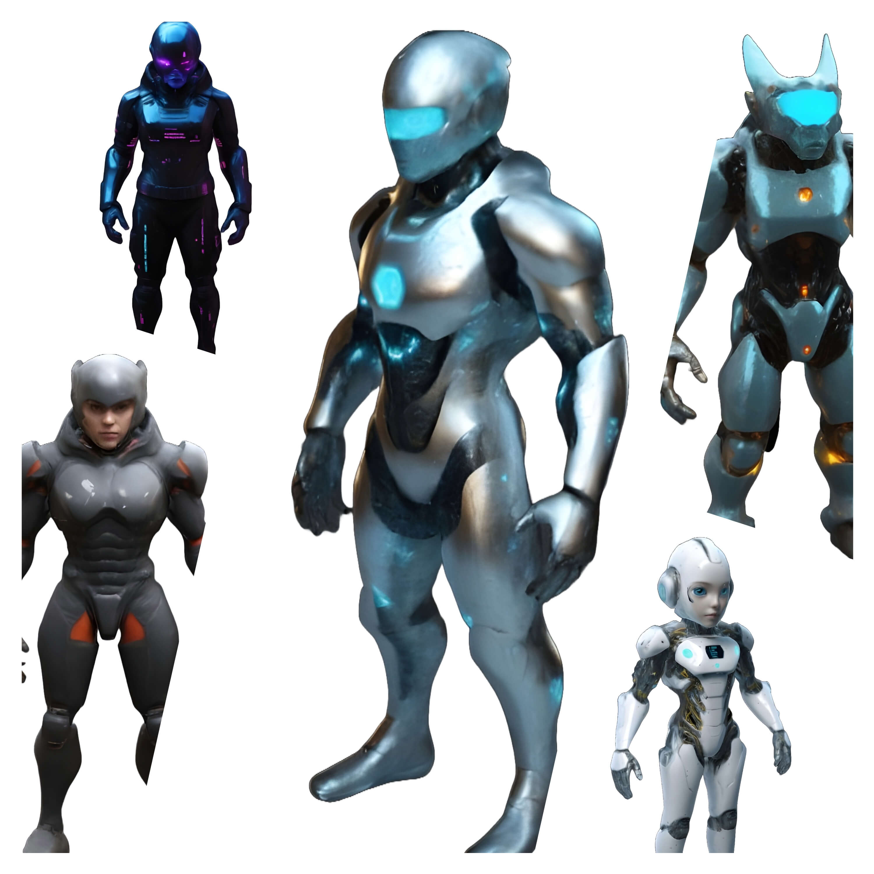 Cyber Warriors Collection - 3D Model by MRAnyCAD
