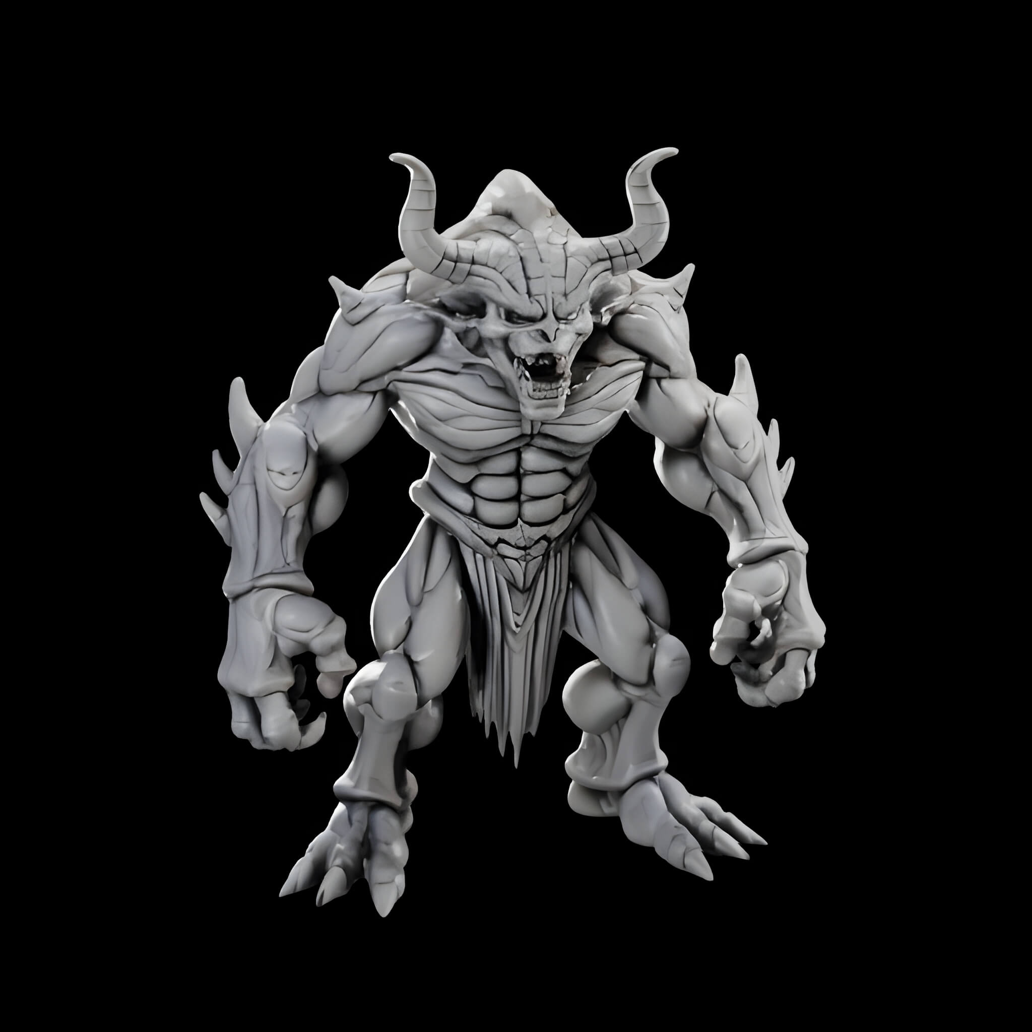 Demon Warrior Miniature - 3D Model by MRAnyCAD