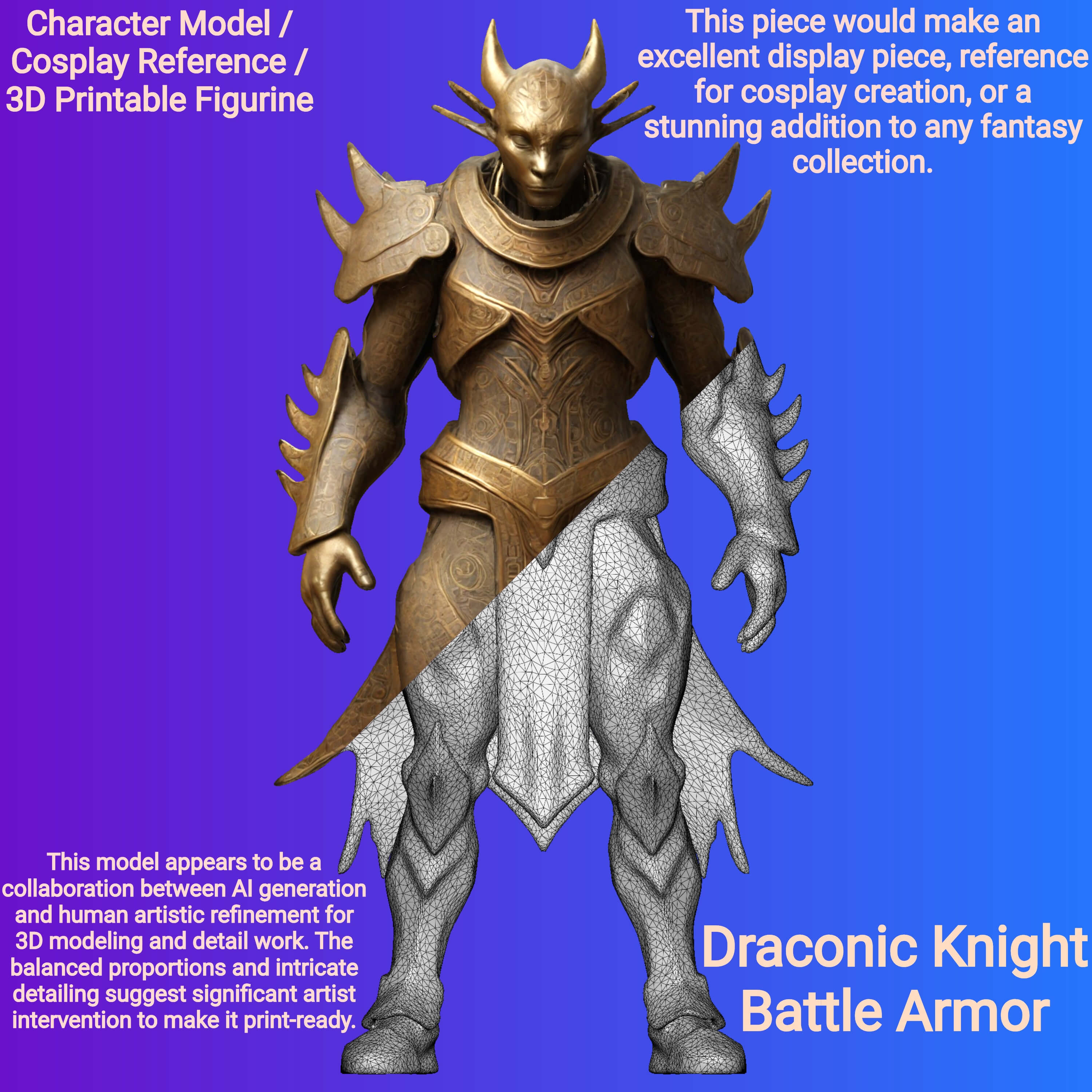 Draconic Knight Battle Armor - 3D Model by MRAnyCAD