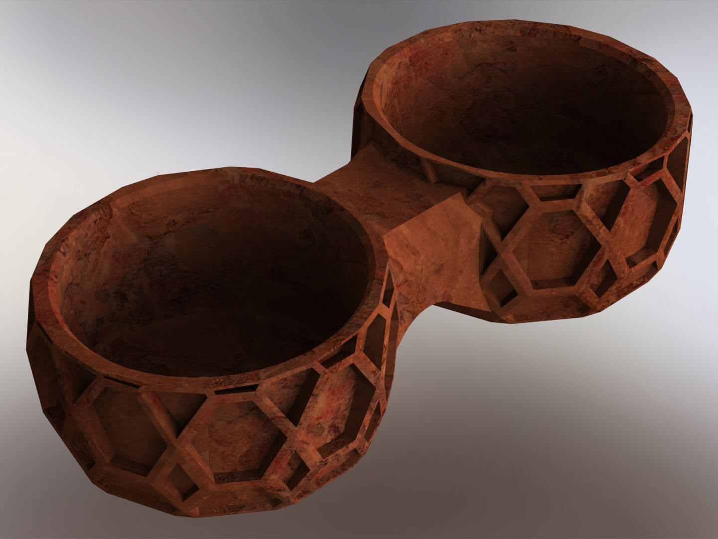 Dual Round Plastic Holder - 3D Model by MRAnyCAD