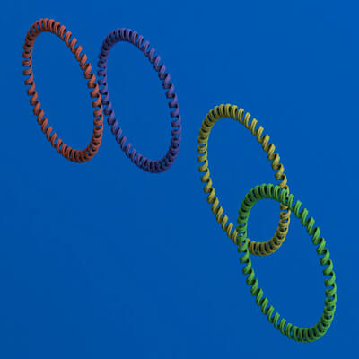 Elastic Coil Plastic Wristbands - 3D Model by MRAnyCAD