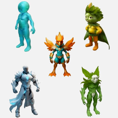 Elemental Guardians Collection - 3D Model by MRAnyCAD