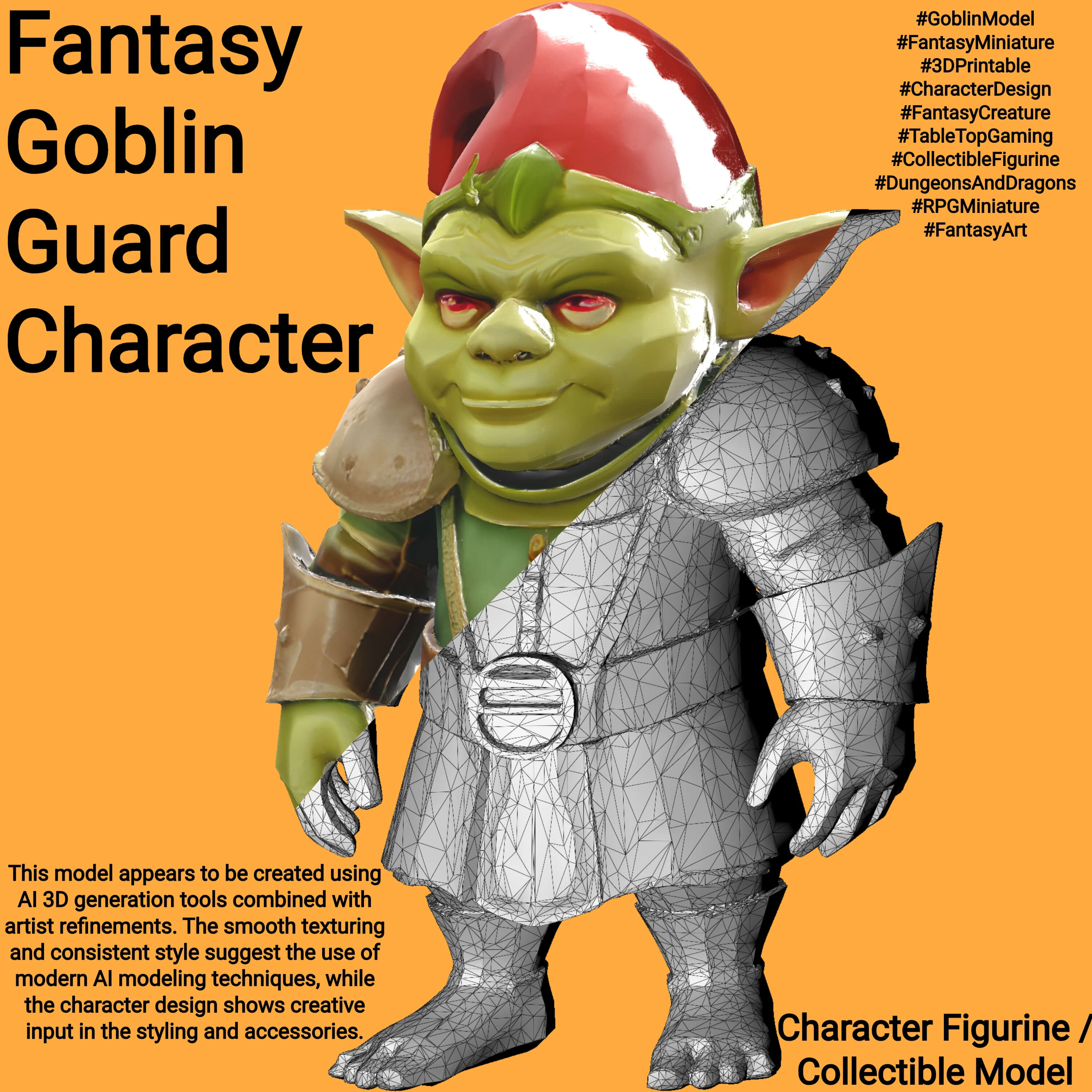 Fantasy Goblin Guard Character - Free 3D Model by MRAnyCAD
