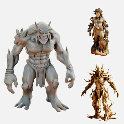 Fantasy Realm Collection: Lord, Goddess, and Treant - 3D Model by MRAnyCAD