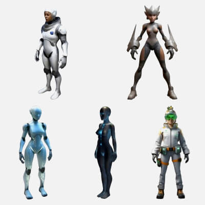 Futuristic Character Pack - Vol. 1 3D Model by MRAnyCAD