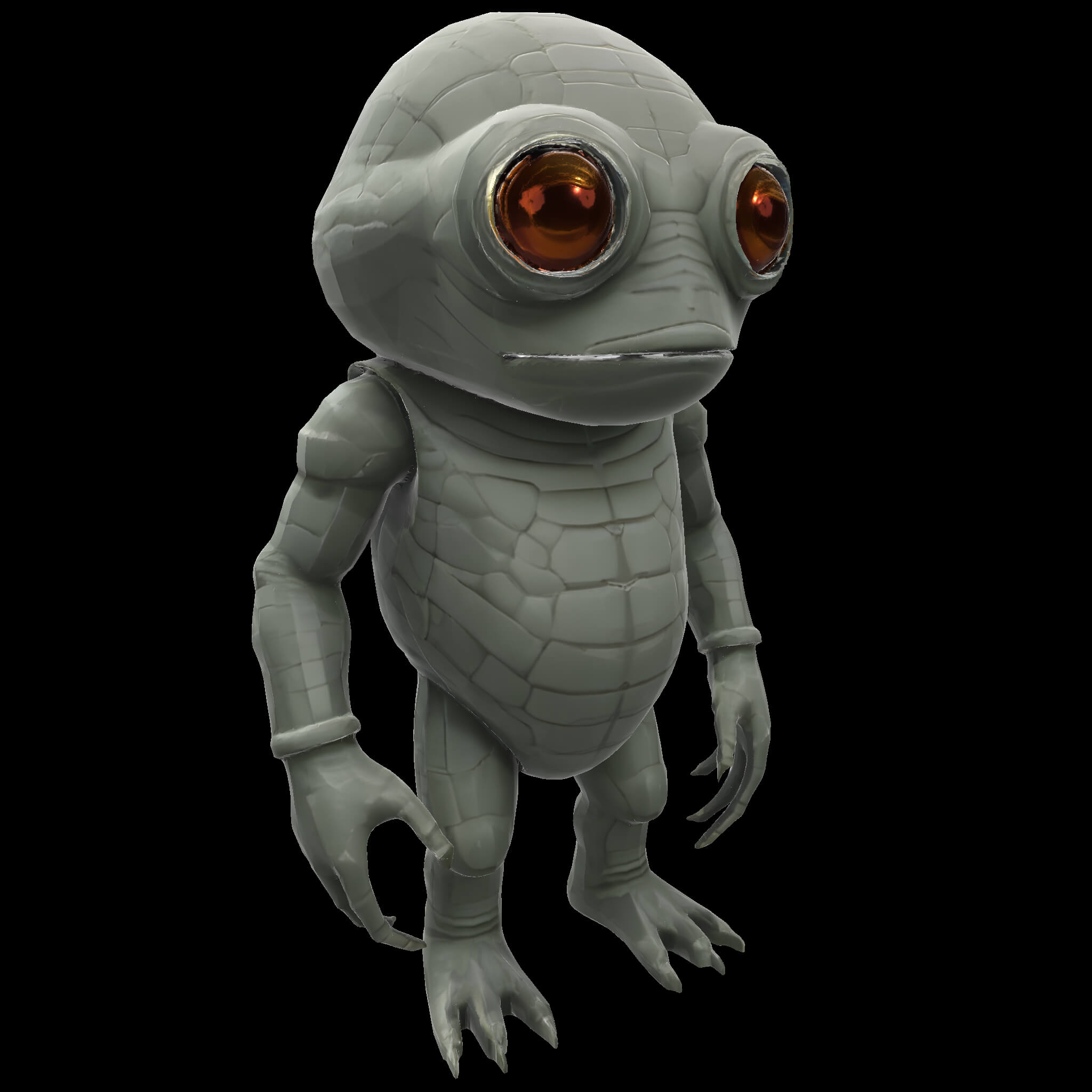 Gecko Guardian - The Wide-Eyed Reptilian Character Free 3D Model by ...