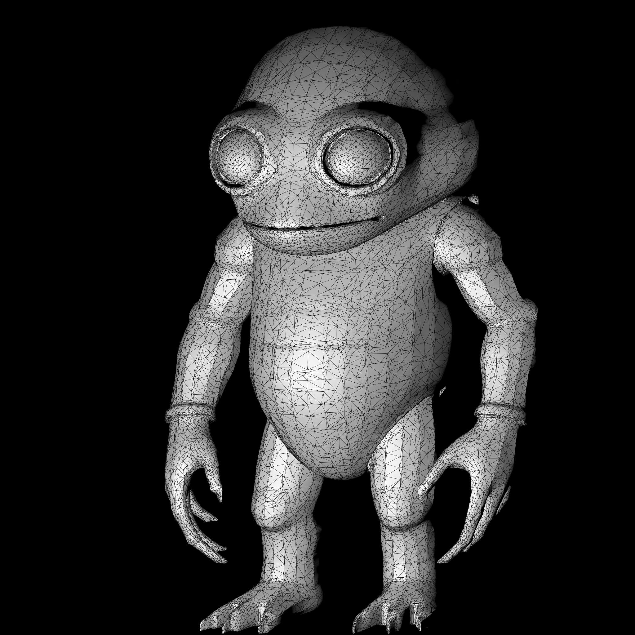 Gecko Guardian - The Wide-Eyed Reptilian Character Free 3D Model by ...