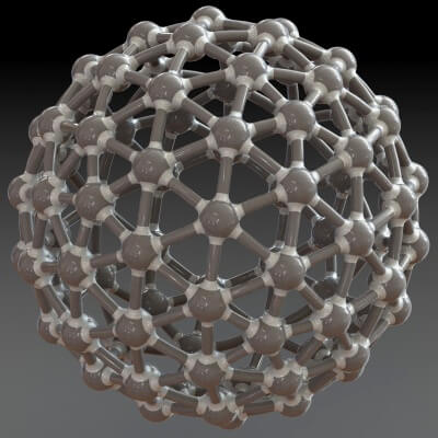 Geodesic Structure With Atoms - 3D Model by MRAnyCAD