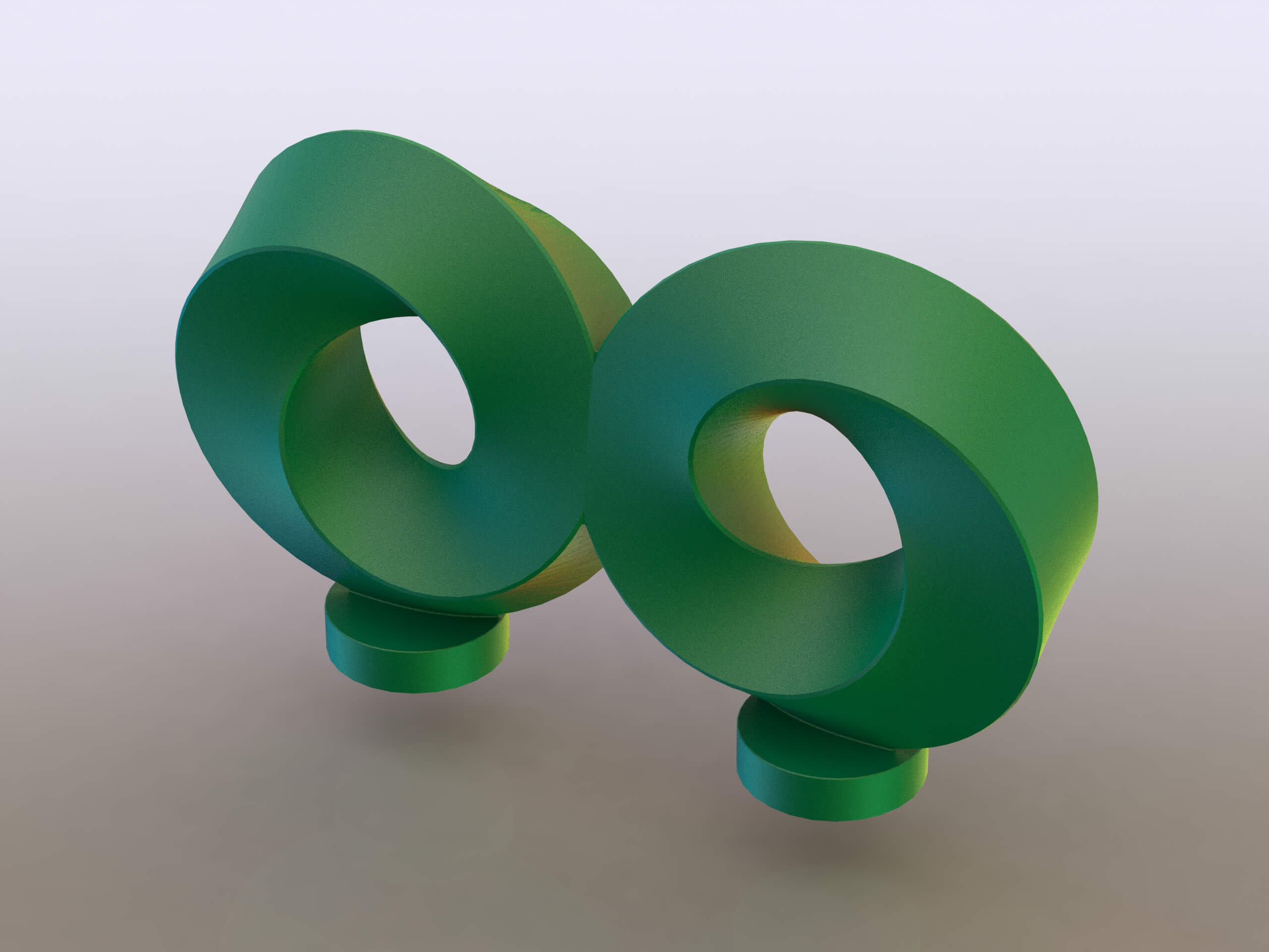 Geometric Infinity Mobius With Stand - 3D Print Model by MRAnyCAD