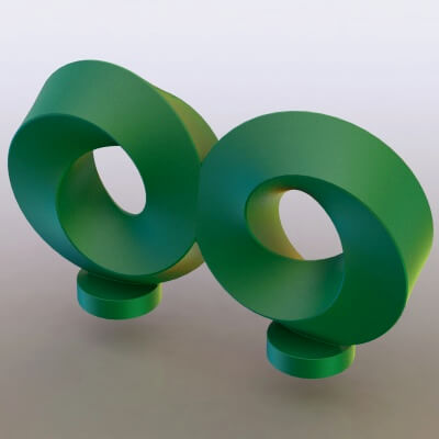 Geometric Infinity Mobius With Stand - 3D Model by MRAnyCAD