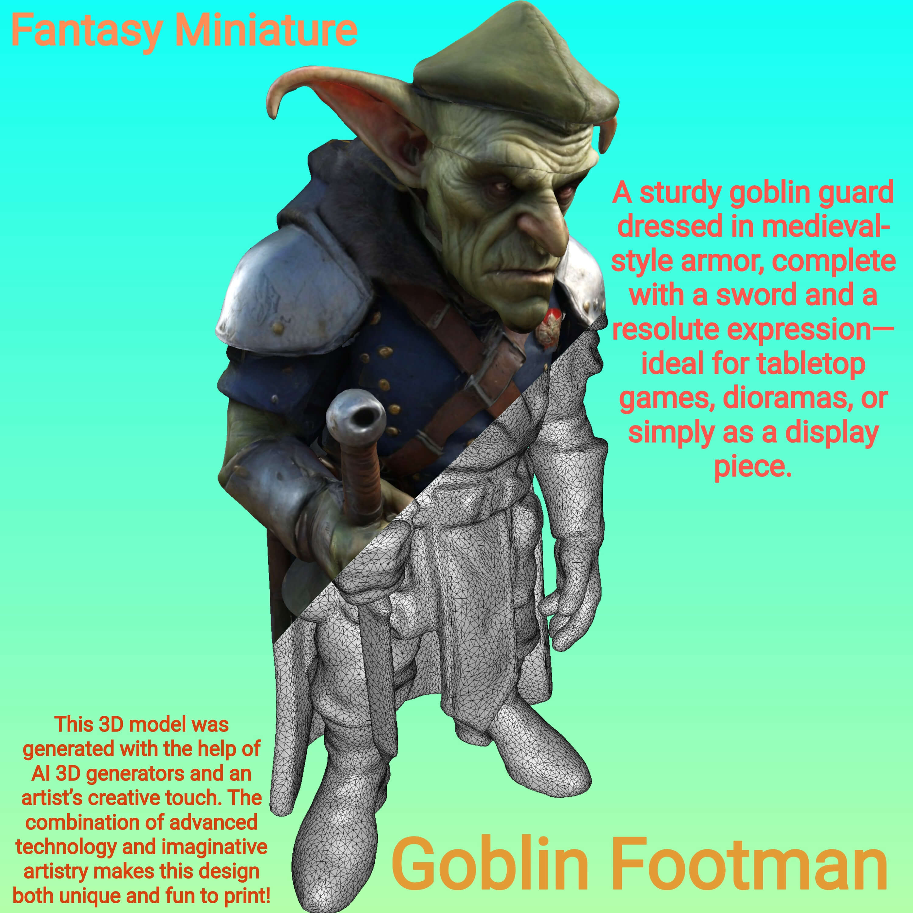Goblin Footman - 3D Model by MRAnyCAD