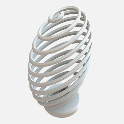 Hexagon Geometric Spring Art - 3D Print Model by MRAnyCAD