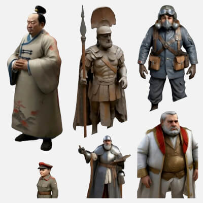 Historical Figures Through Time Collection - 3D Model by MRAnyCAD