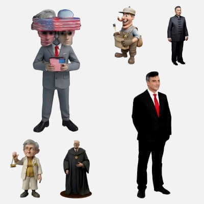 Iconic Figures Vol. 1 - 3D Model by MRAnyCAD