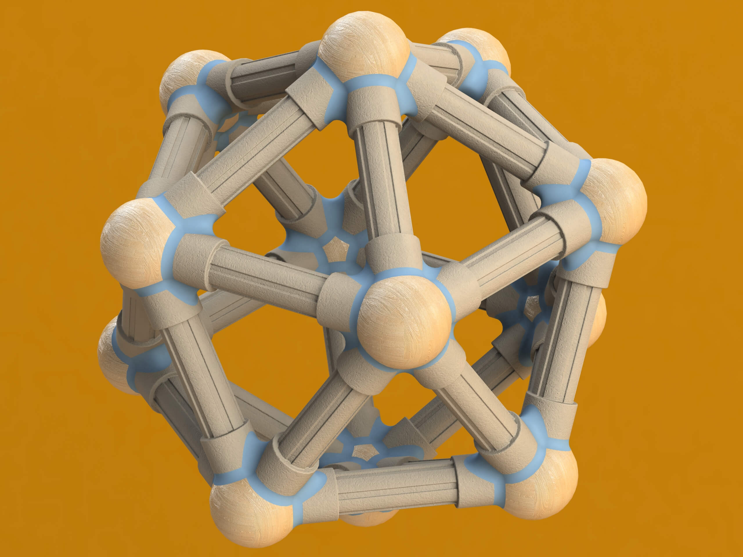 Icosahedral Structures With Atoms - 3D Model by MRAnyCAD
