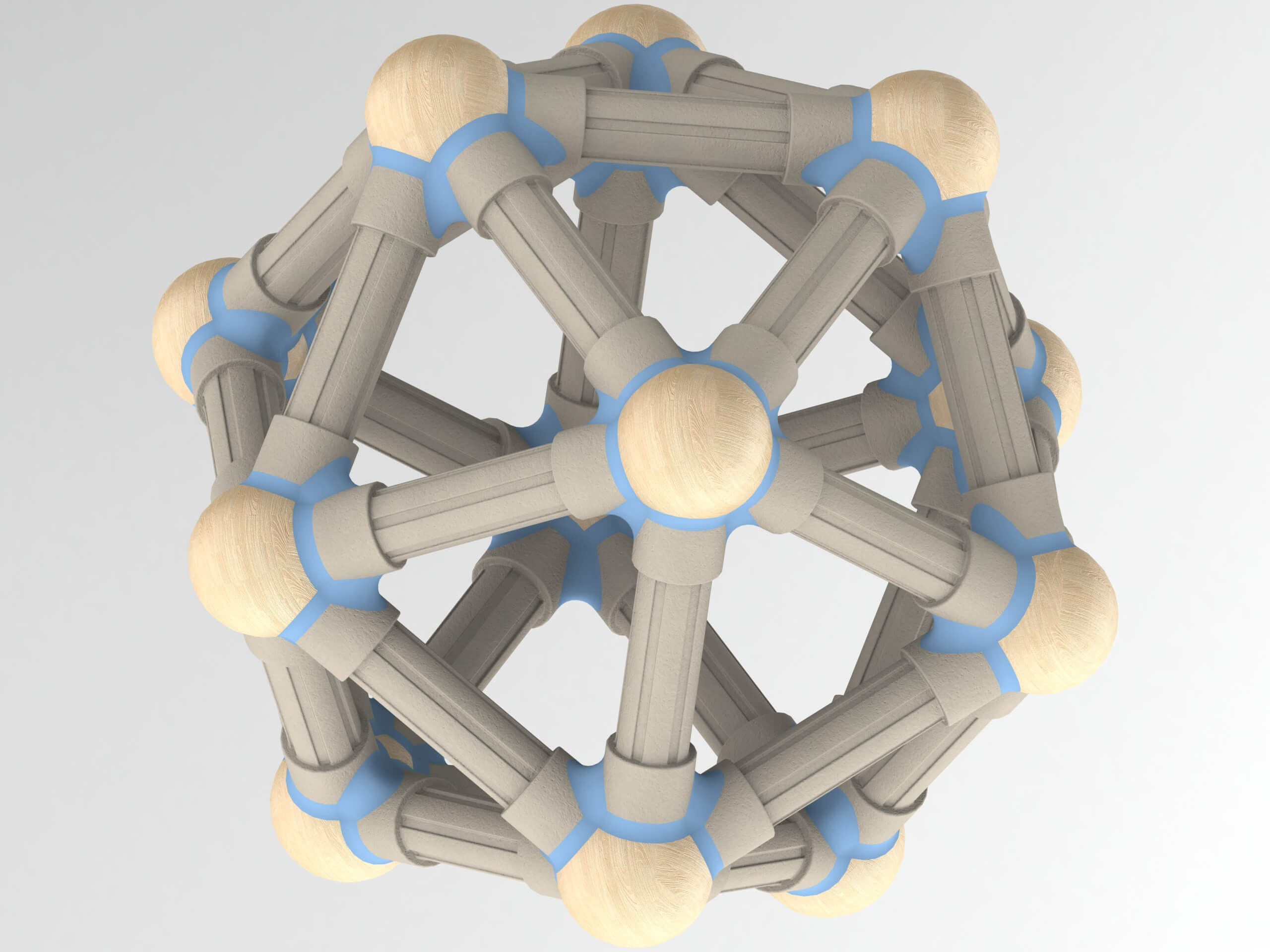 Icosahedral Structures With Atoms - 3D Model by MRAnyCAD